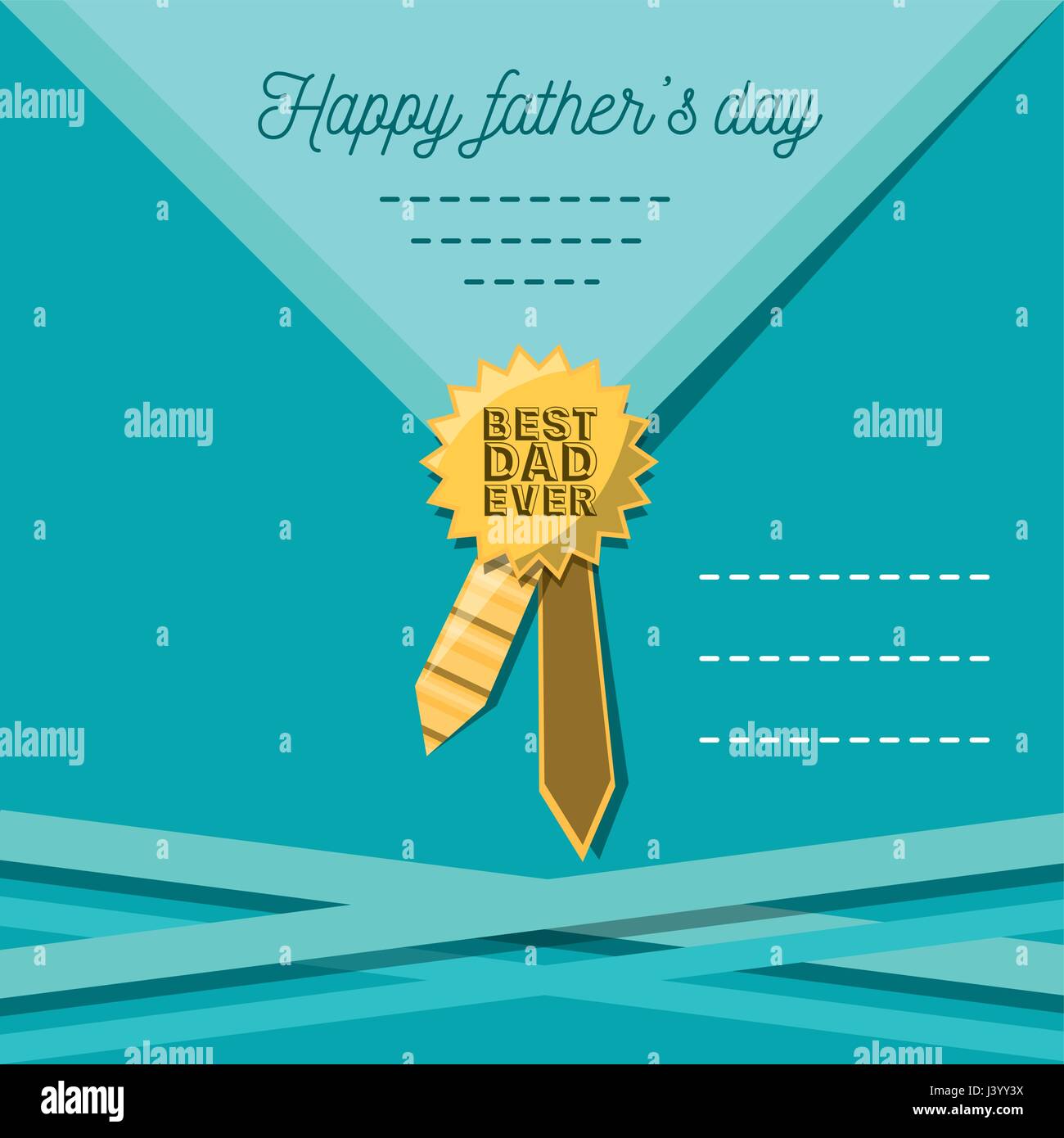 fathers day card with prize decoration and celebration Stock Vector ...