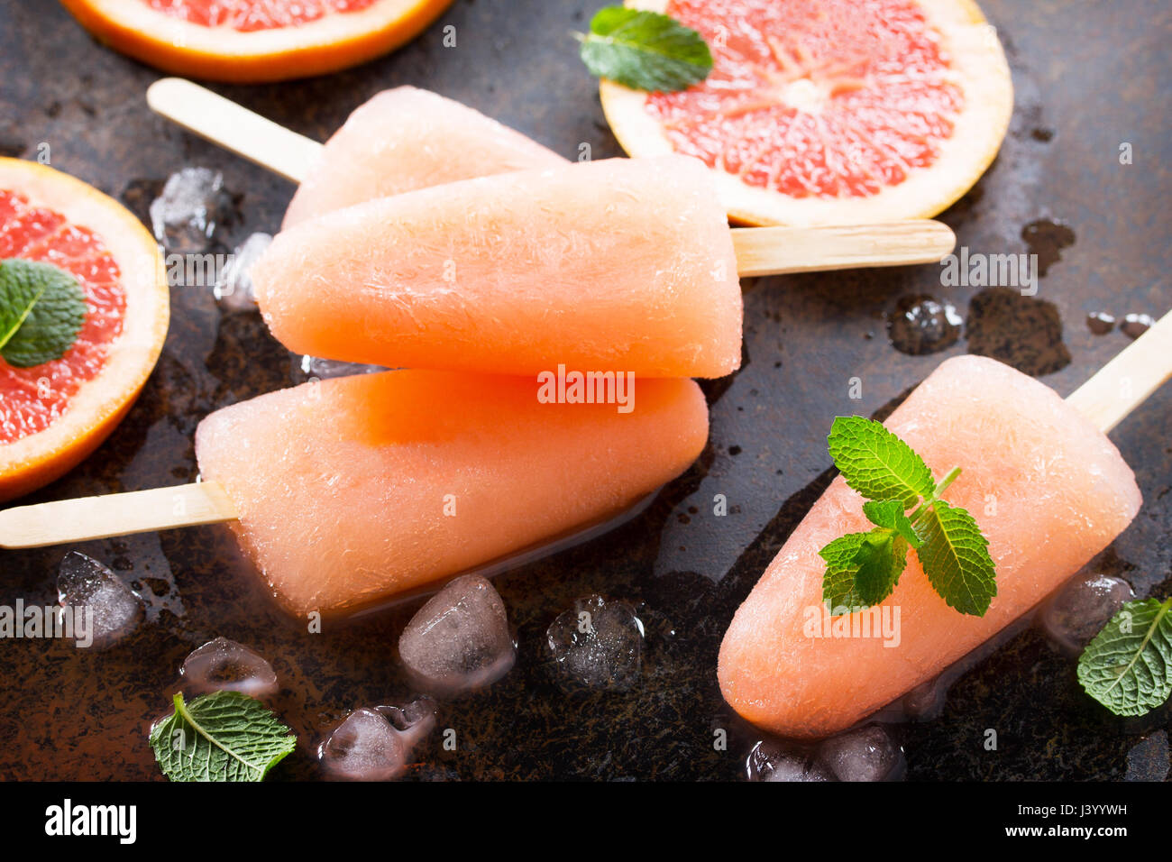 Fruit ice grapefruit Stock Photo - Alamy