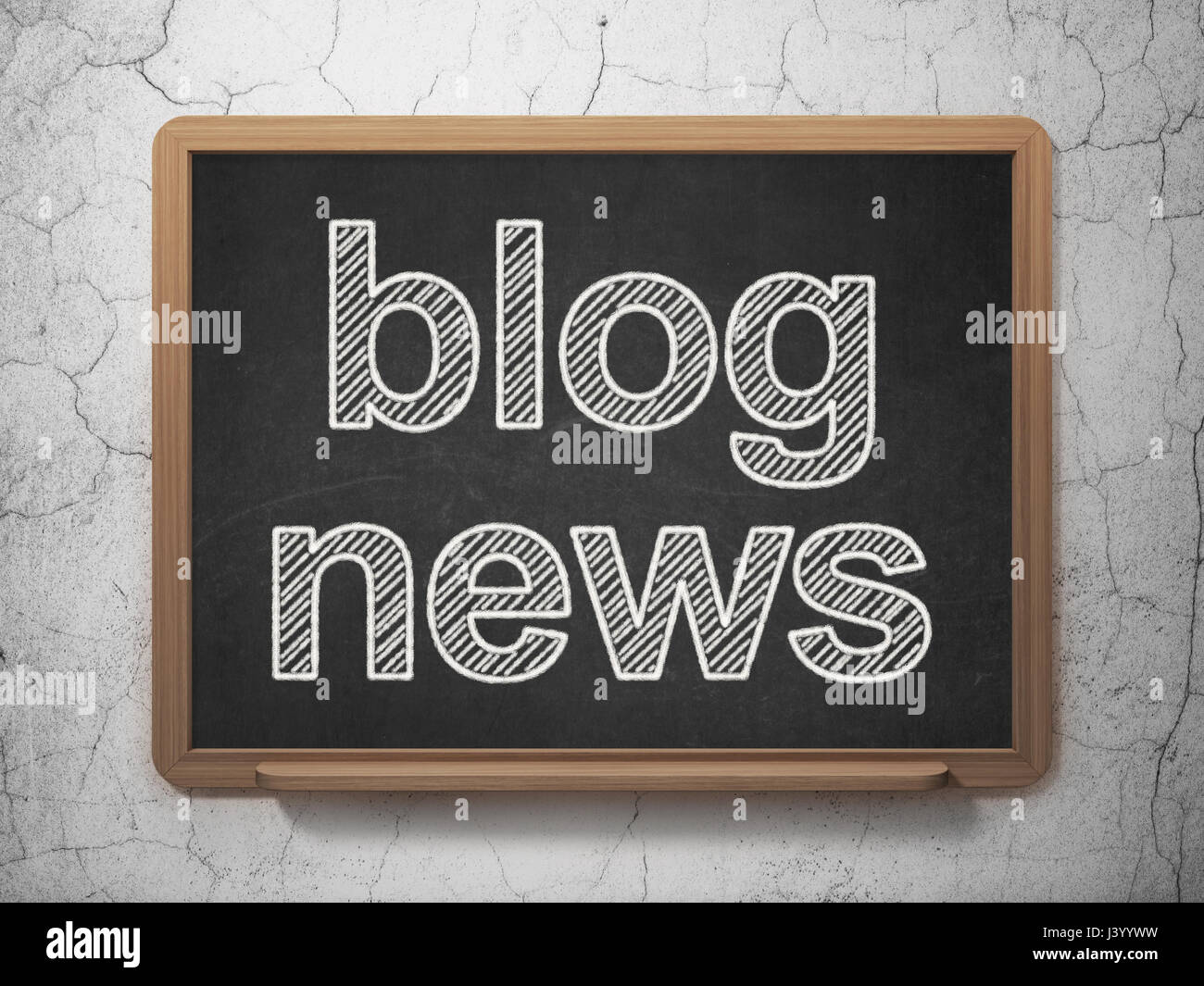 News concept: Blog News on chalkboard background Stock Photo - Alamy