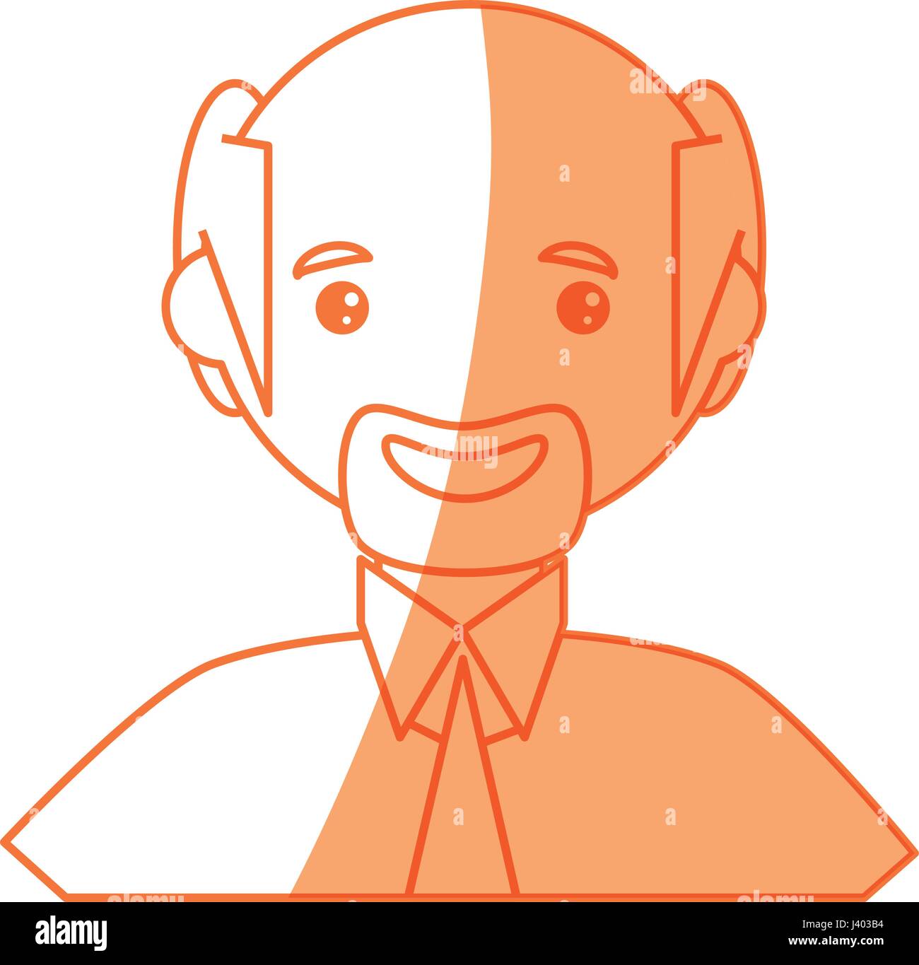 Smiling old man white beard Stock Vector Images - Alamy