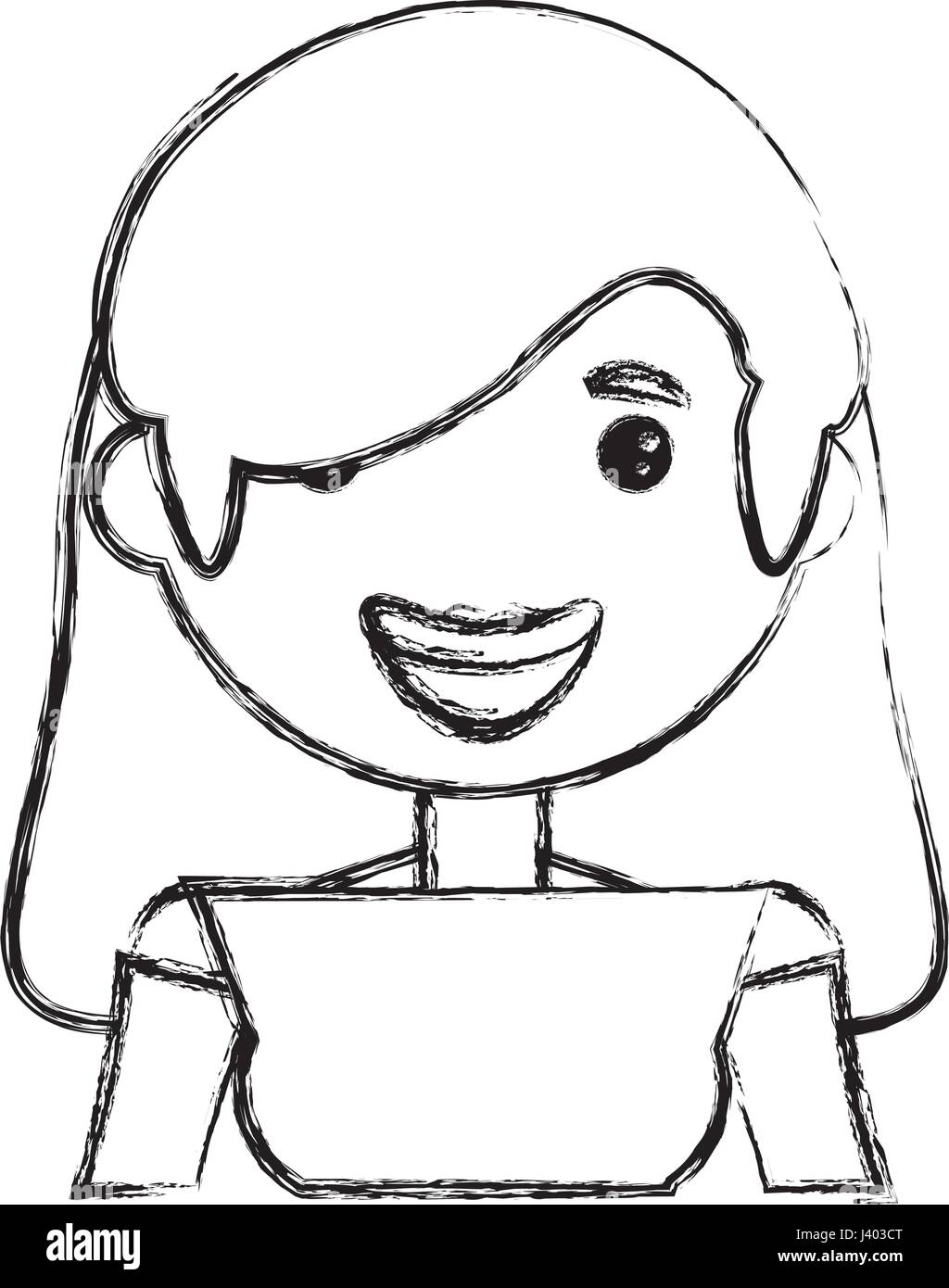 Woman smiling cartoon Stock Vector Image & Art - Alamy
