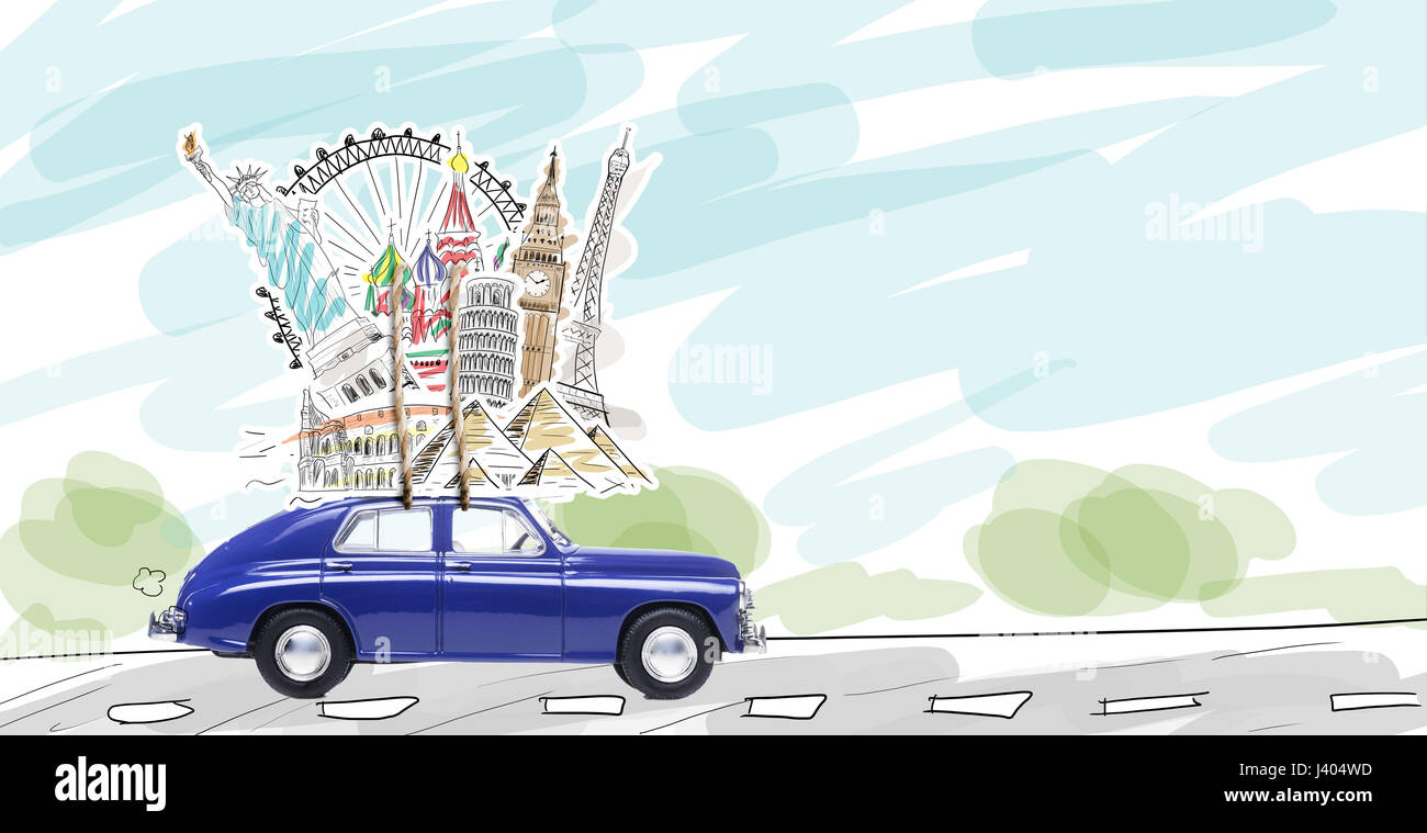 Cartoon city and highway hi-res stock photography and images - Alamy