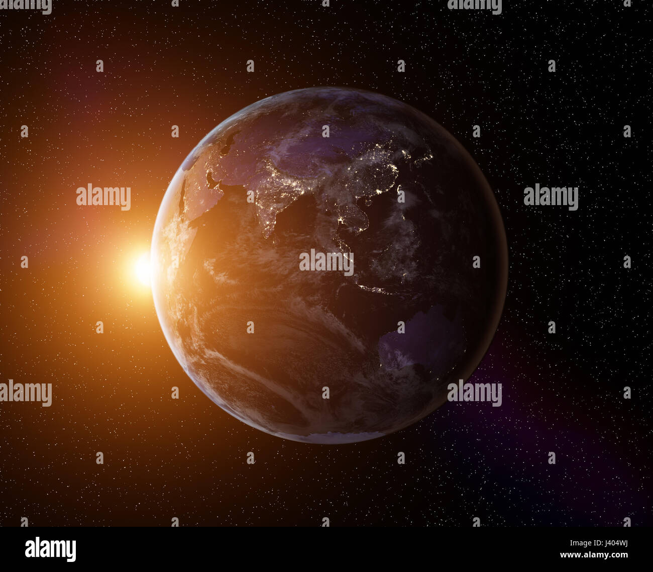 Planet Earth sunrise Stock Photo - Alamy