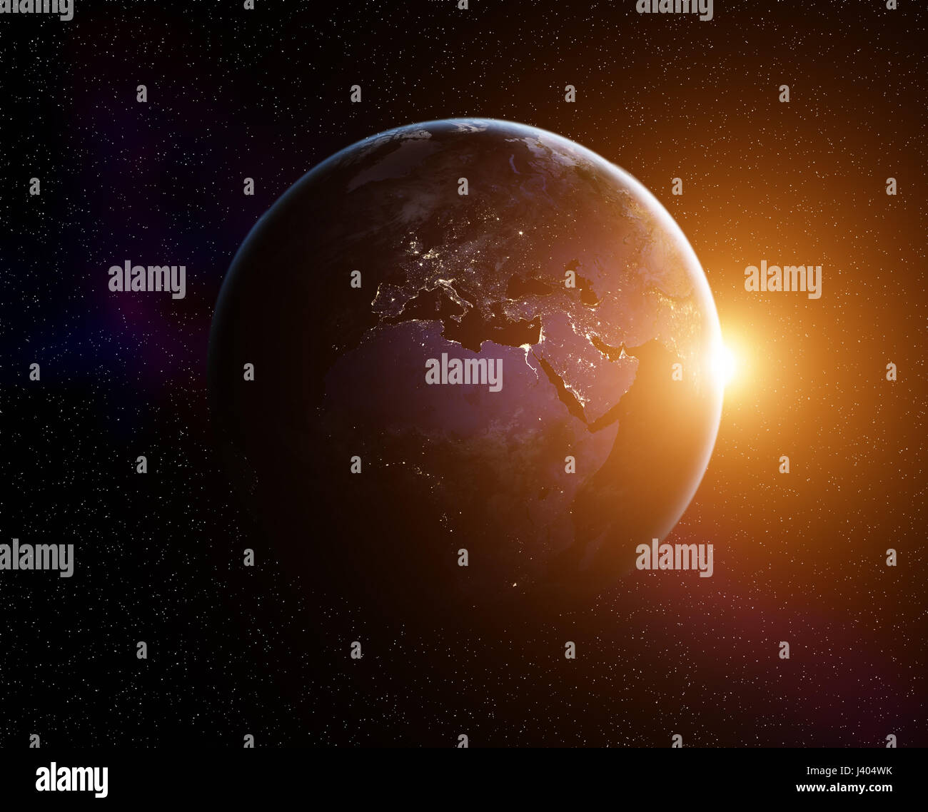 Planet Earth sunrise Stock Photo - Alamy
