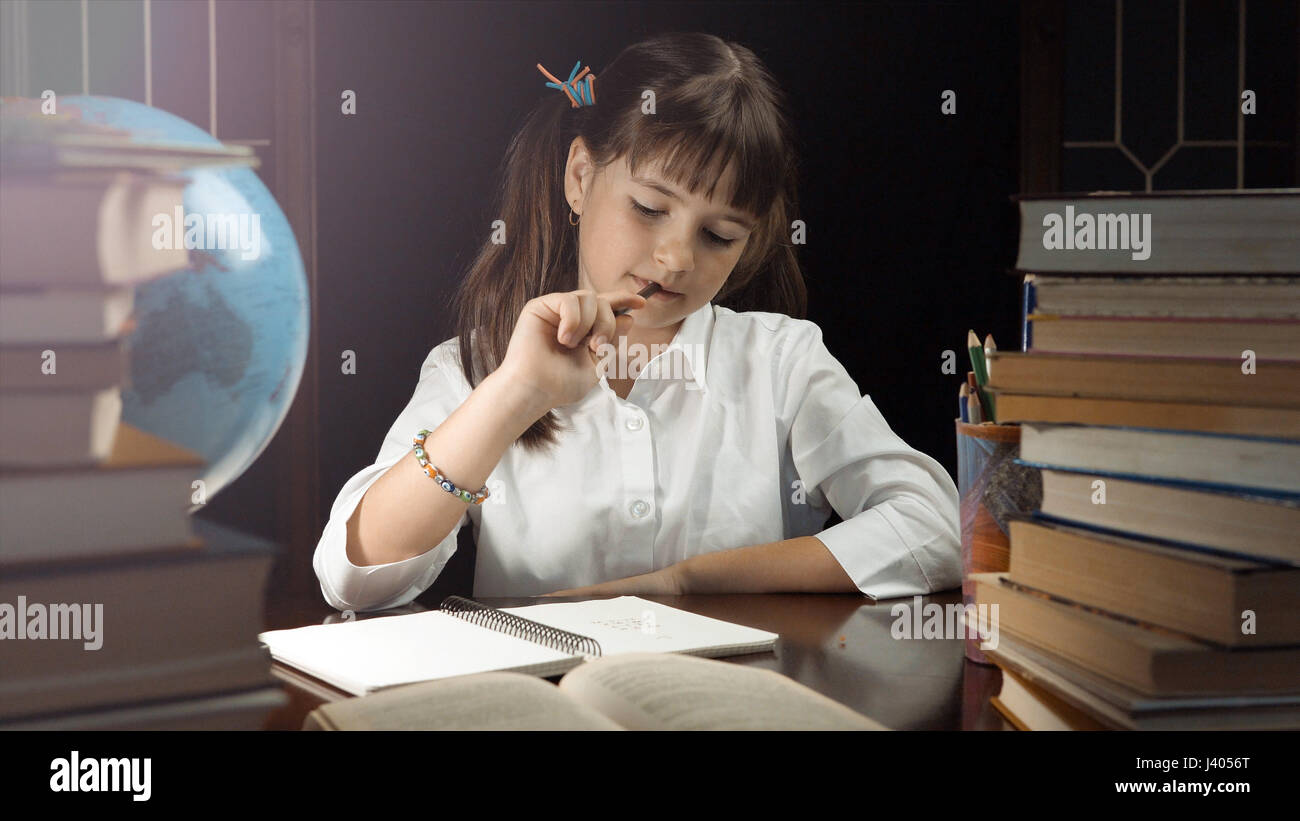 Portrait of Smart Schoolgirl Stock Photo - Alamy