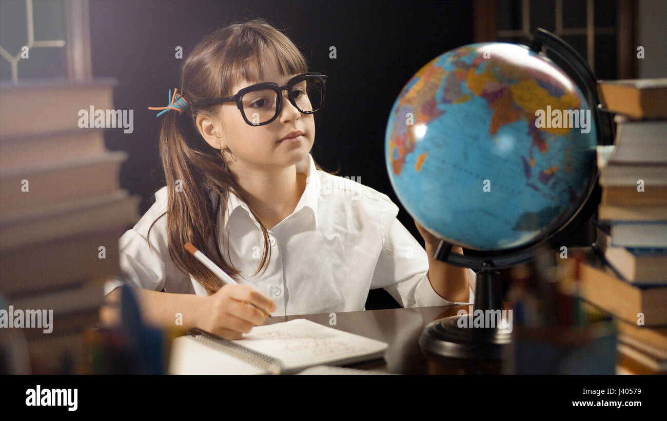 Portrait of Smart Schoolgirl Stock Photo - Alamy