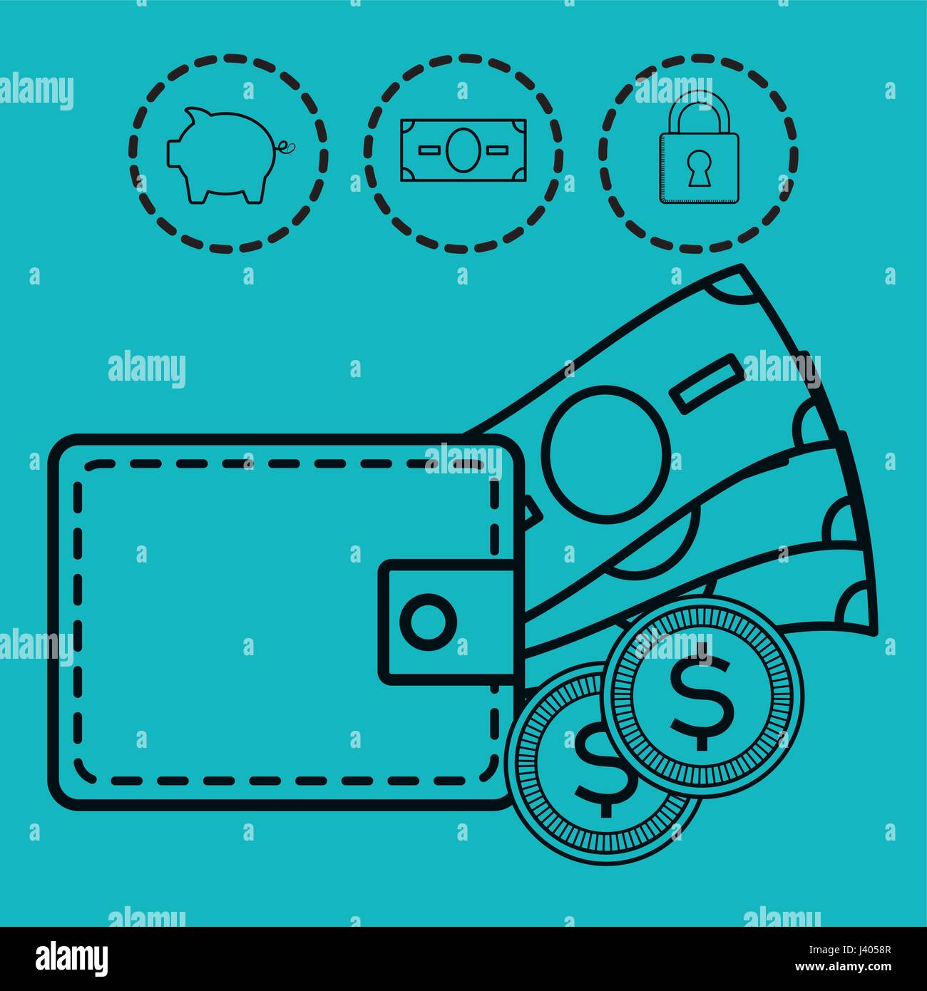 Banking money related line Stock Vector Images - Alamy