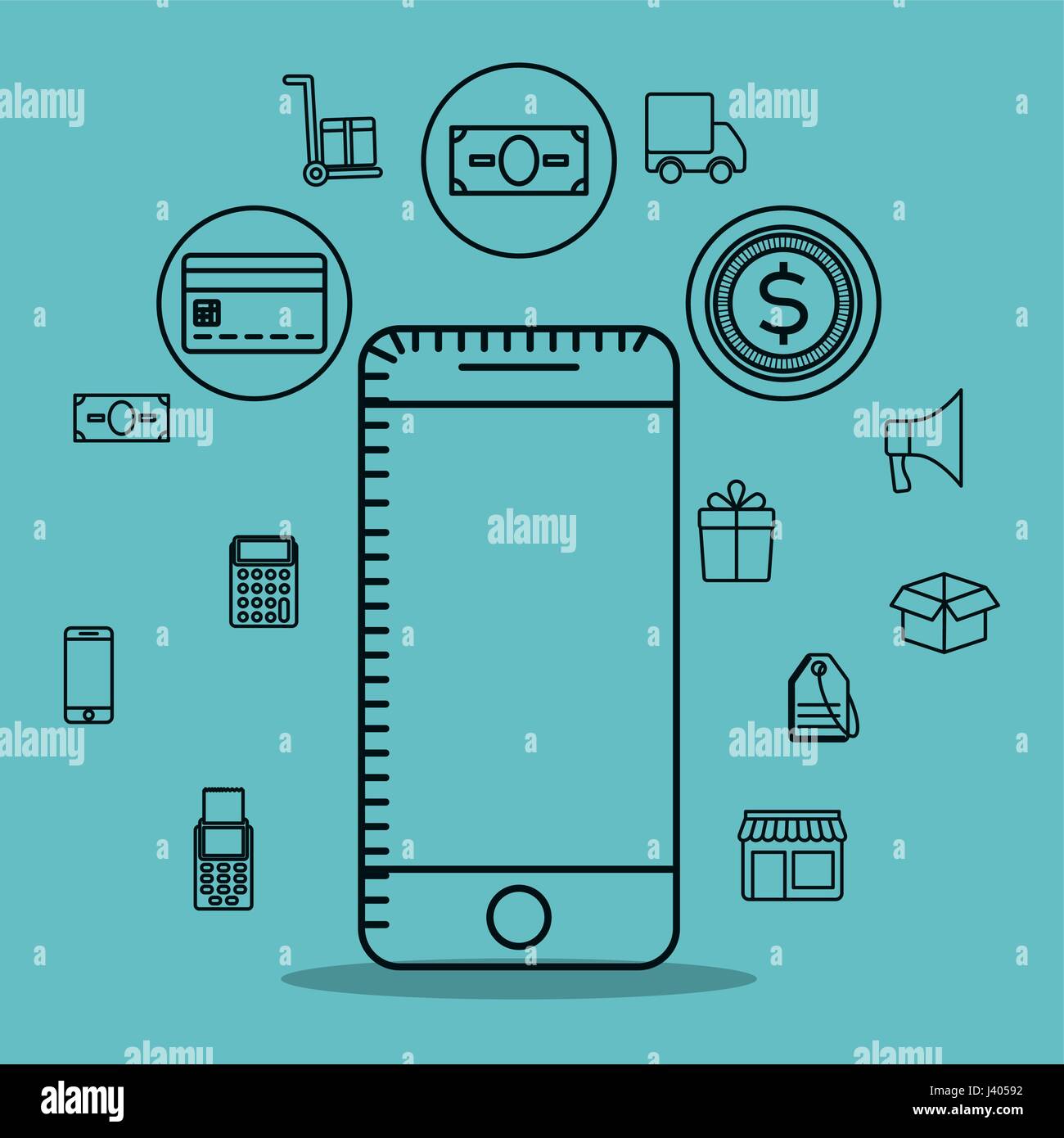 shopping related icons Stock Vector Image & Art - Alamy