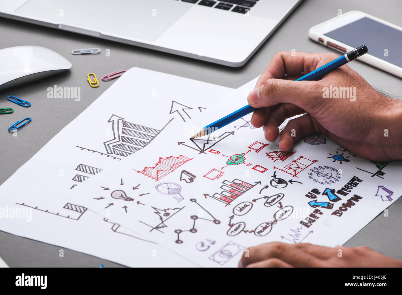 Creative sketch person writing hi-res stock photography and images - Alamy