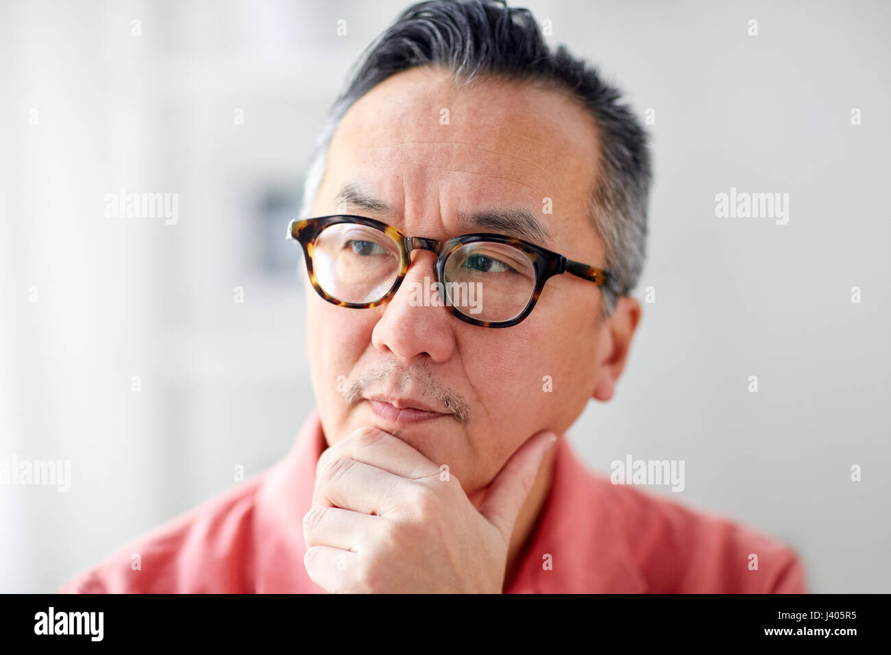 Chinese man face close up hi-res stock photography and images - Alamy