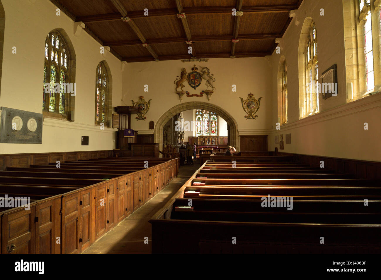 St Michael's Church, Coxwold, Interior Stock Photo - Alamy