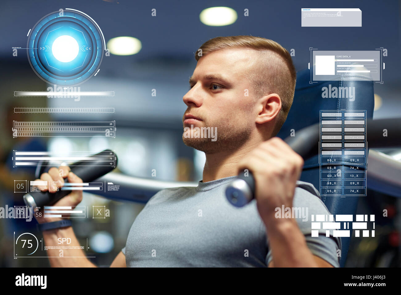 Muscular man flexing muscles hi-res stock photography and images - Alamy