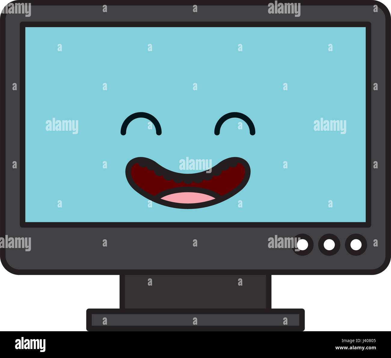Monitor computer kawaii character hi-res stock photography and images ...