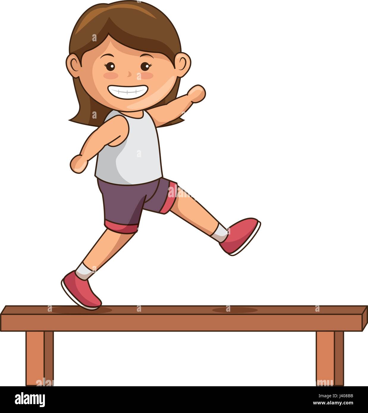 Little girl athlete character Stock Vector Image & Art - Alamy