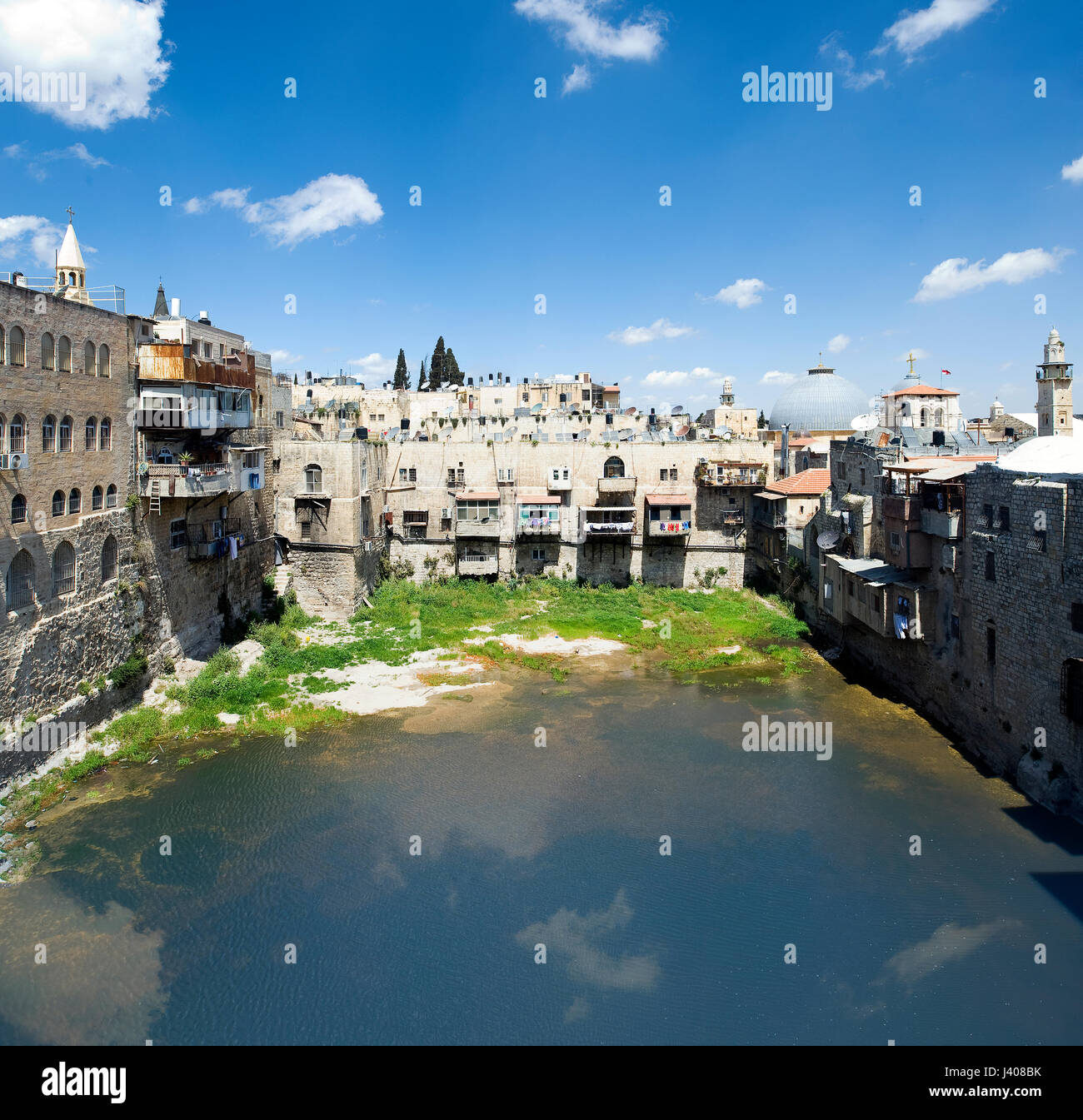 Hezekiah's Pool Christian Quarter of the Old City of Jerusalem Stock ...