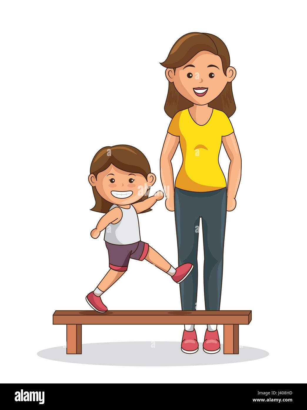 Sports children parents Stock Vector Images - Alamy