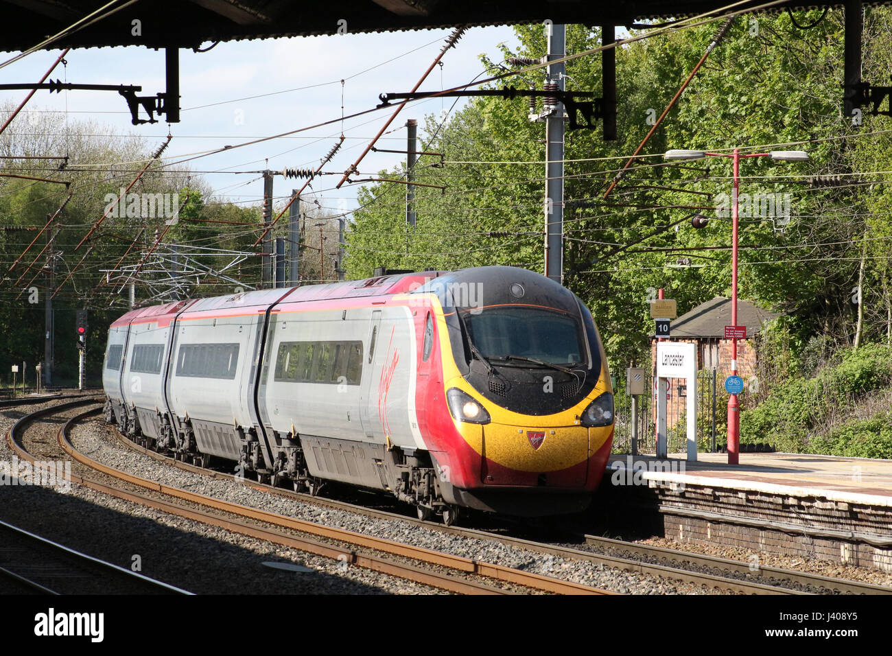 Class 390 Pendolino electric multiple unit train in Virgin West Coast ...