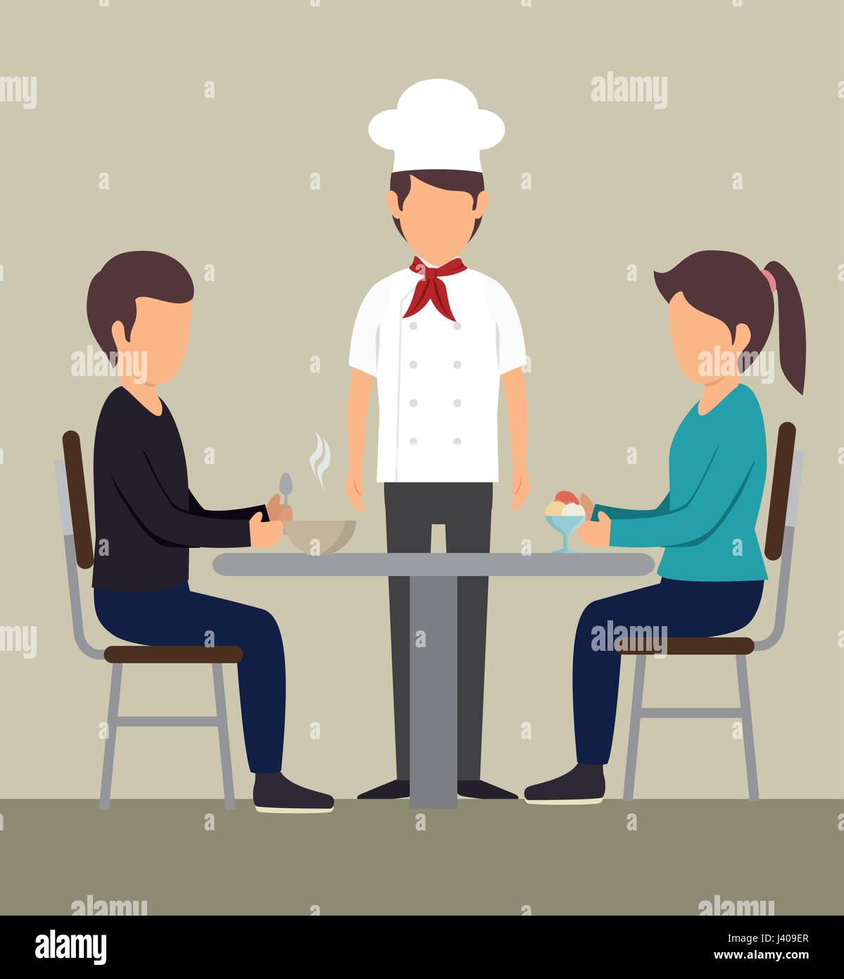 Couple eating design Stock Vector Image & Art - Alamy