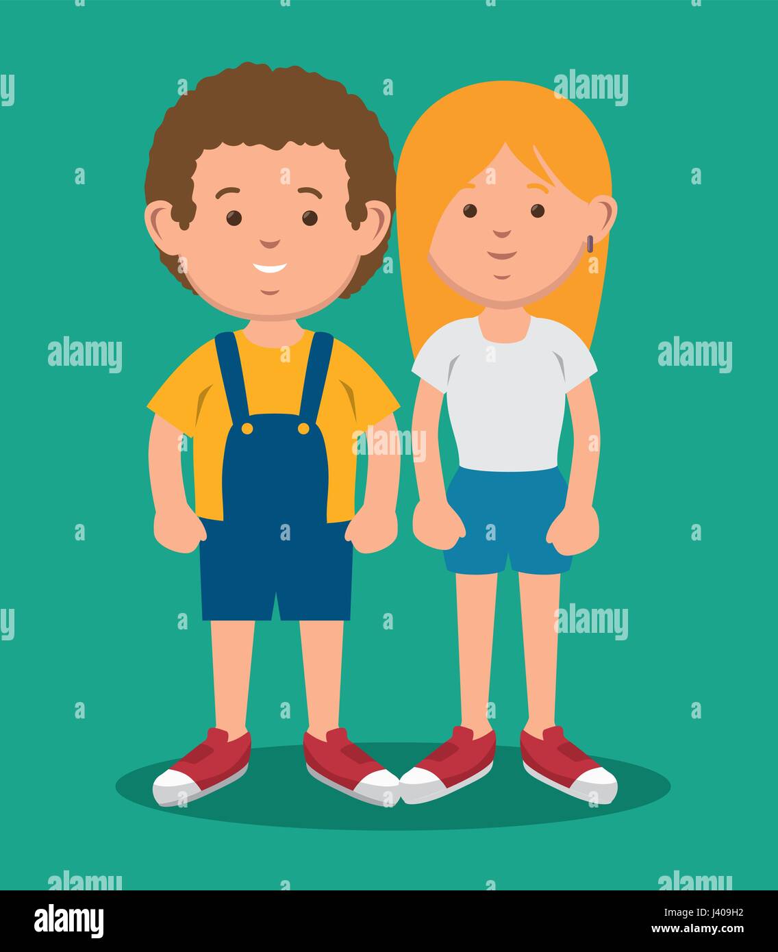 Girl standing straight Stock Vector Images - Alamy