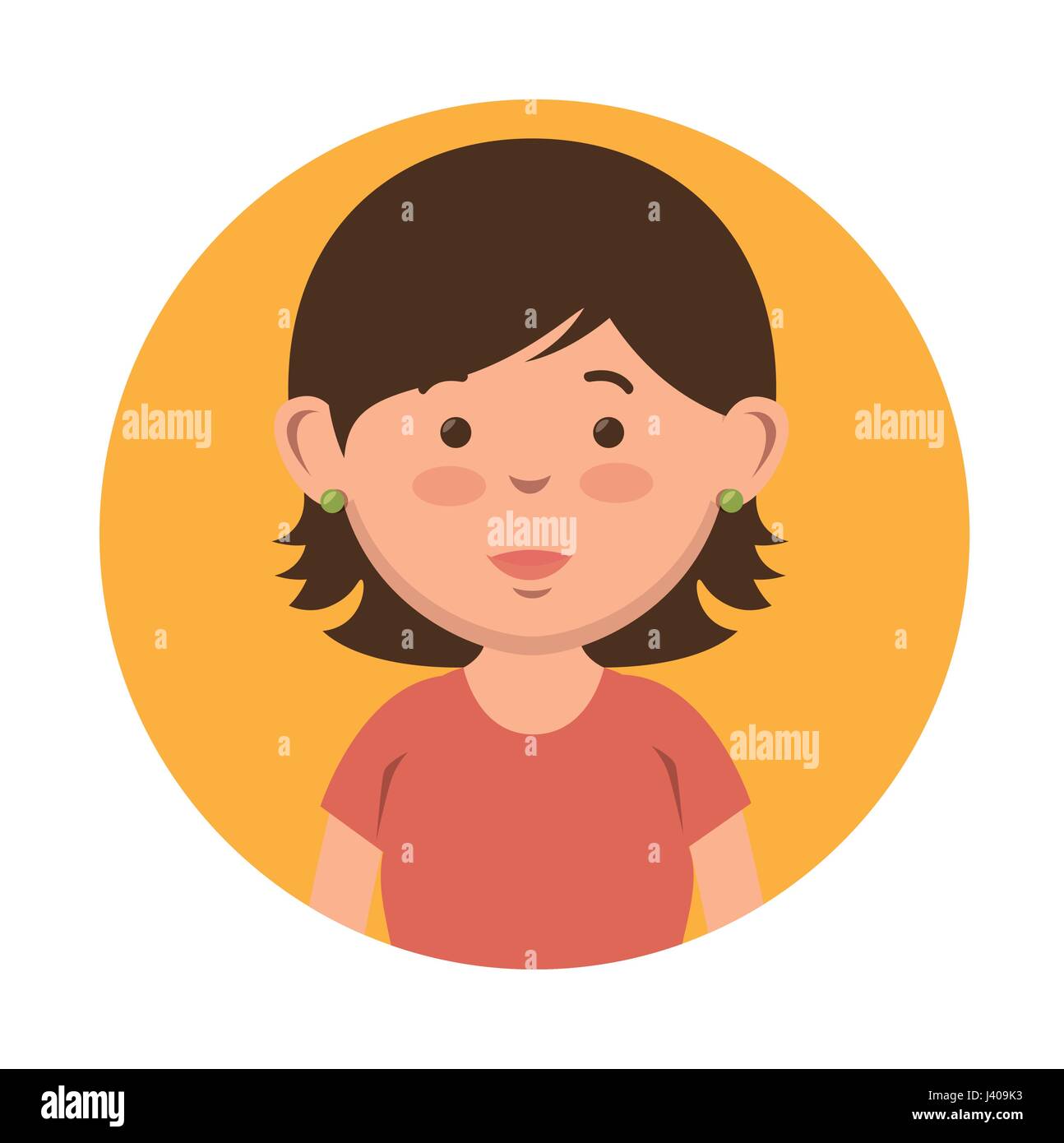Brunette hair short Stock Vector Images - Alamy
