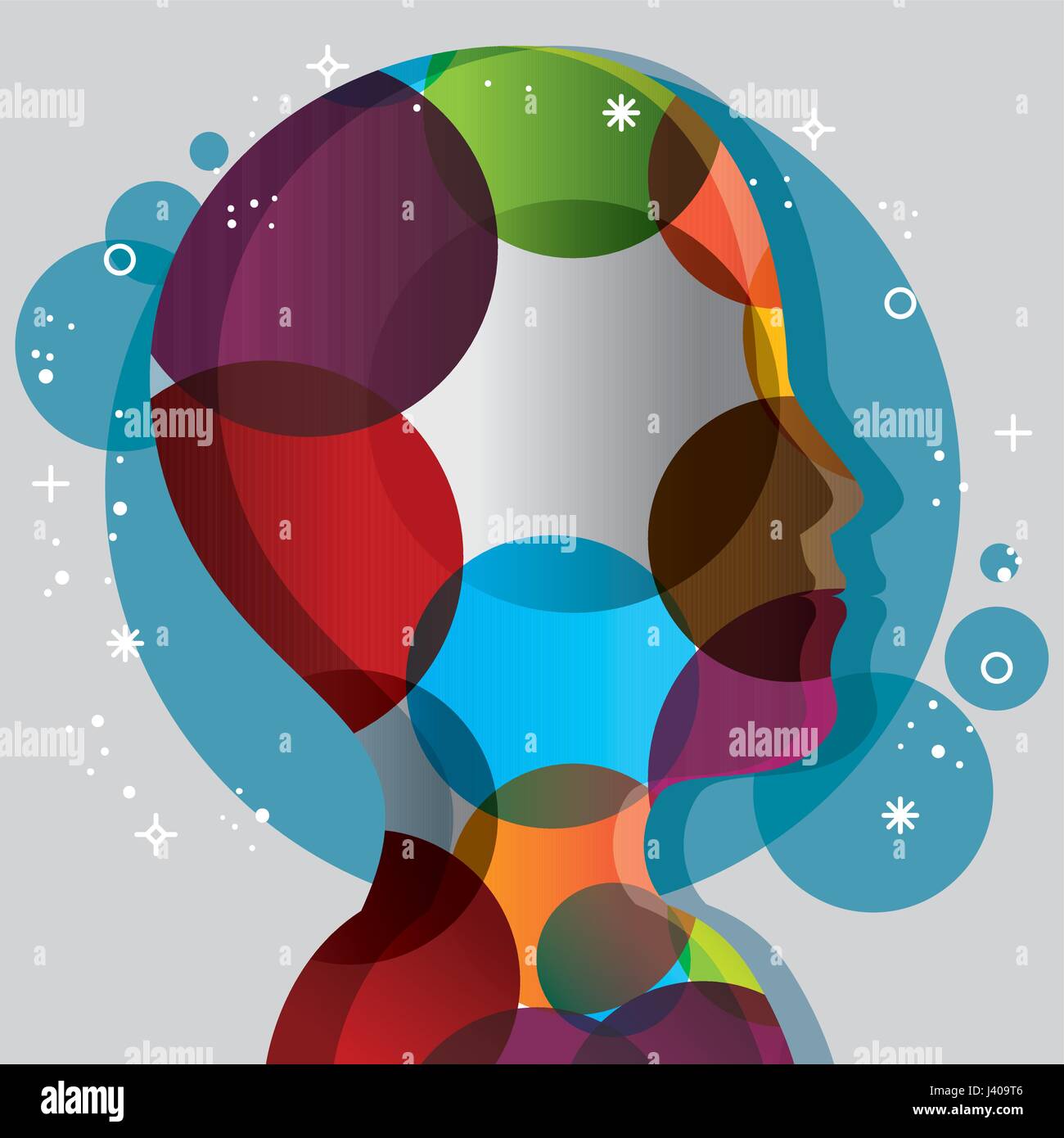 Colorful head icon Stock Vector Image & Art - Alamy