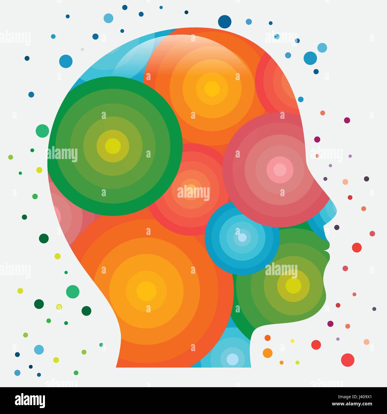 Colorful human head icon Stock Vector Image & Art - Alamy