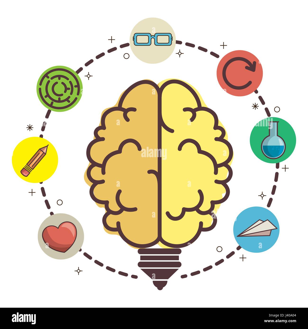 Brain and ideas design Stock Vector Image & Art - Alamy