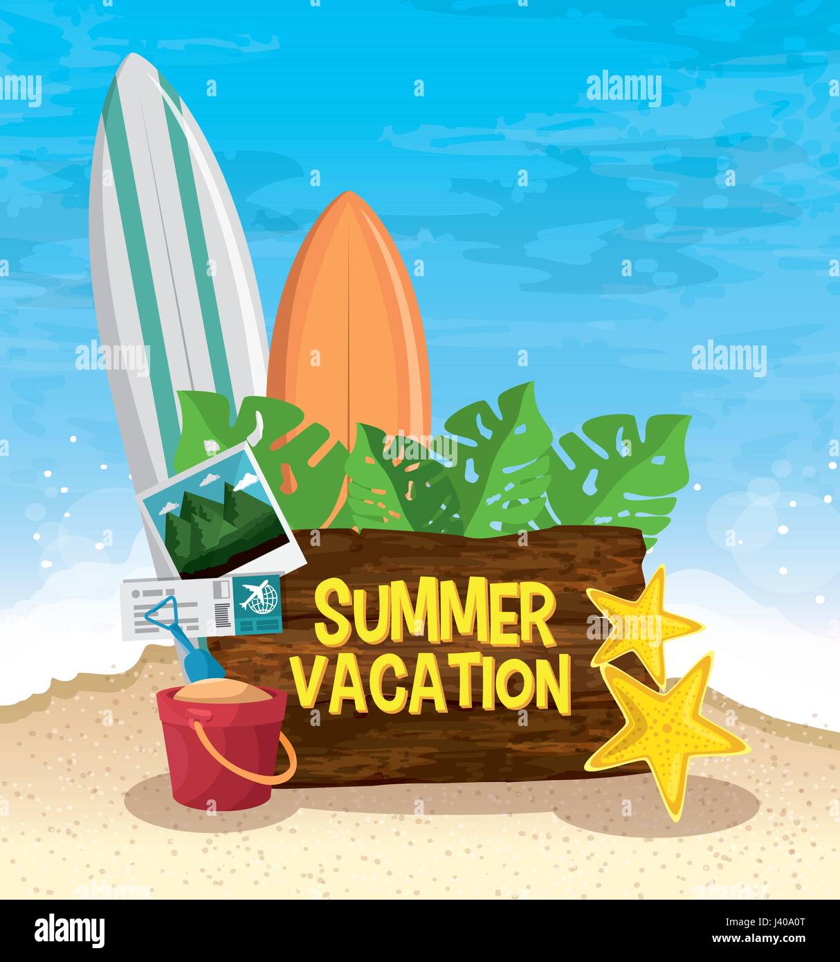 Summer vacation icon Stock Vector Image & Art - Alamy