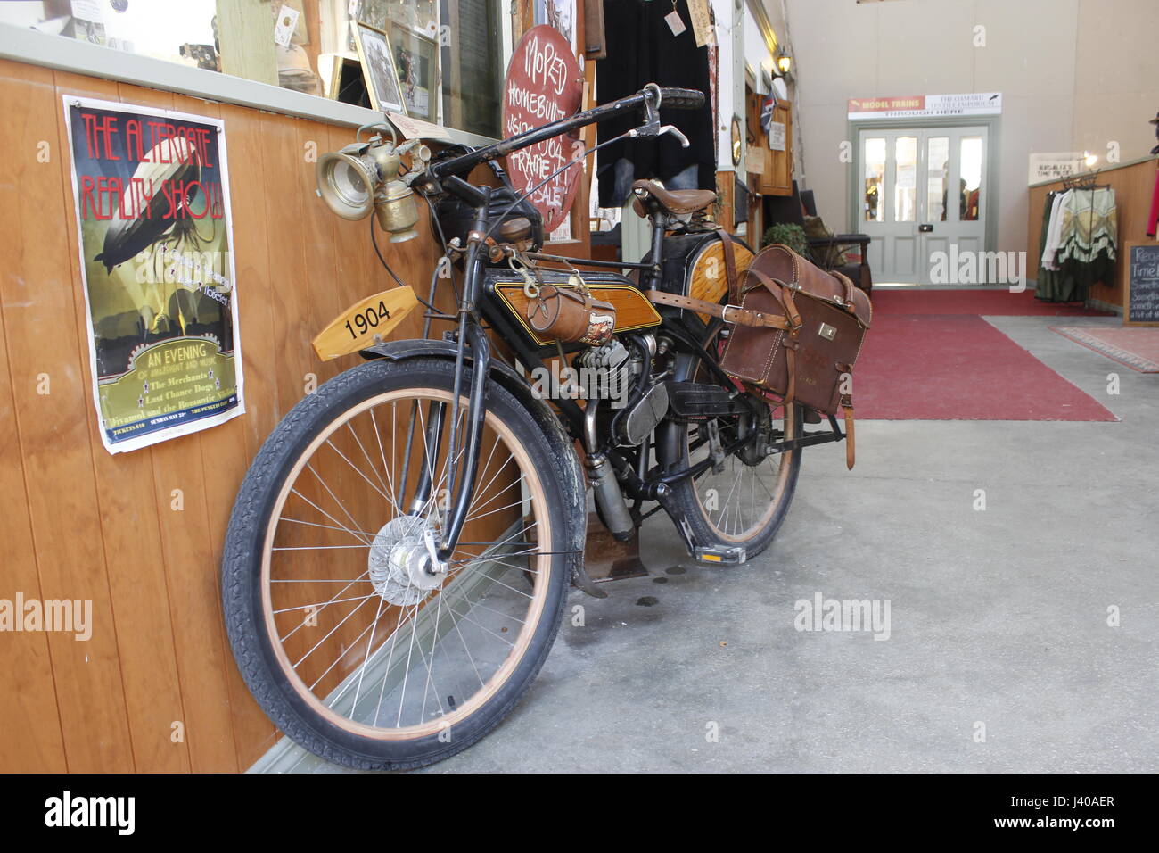 Vintage Bike adventure Stock Photo - Alamy