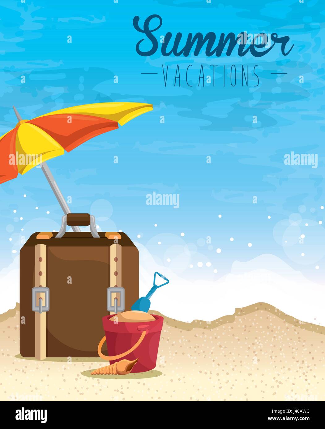Summer vacations trip design Stock Vector Image & Art - Alamy