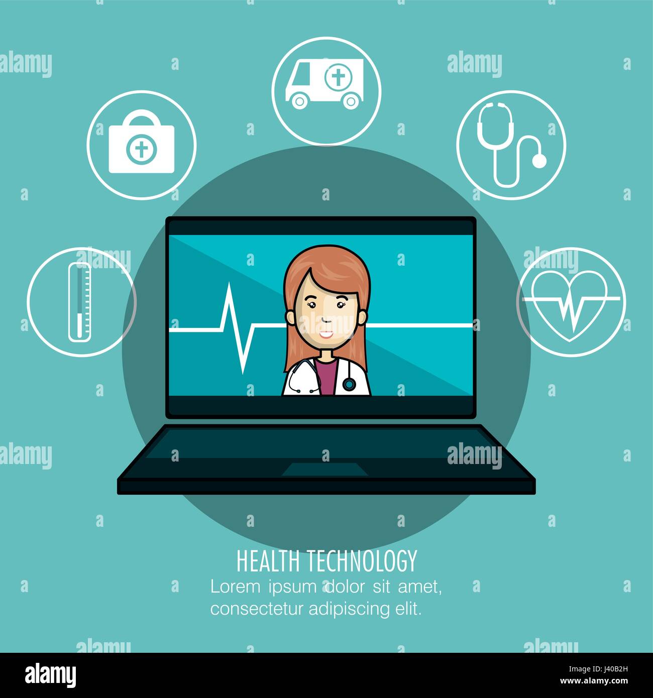 digital healthcare technology icon Stock Vector Image & Art - Alamy
