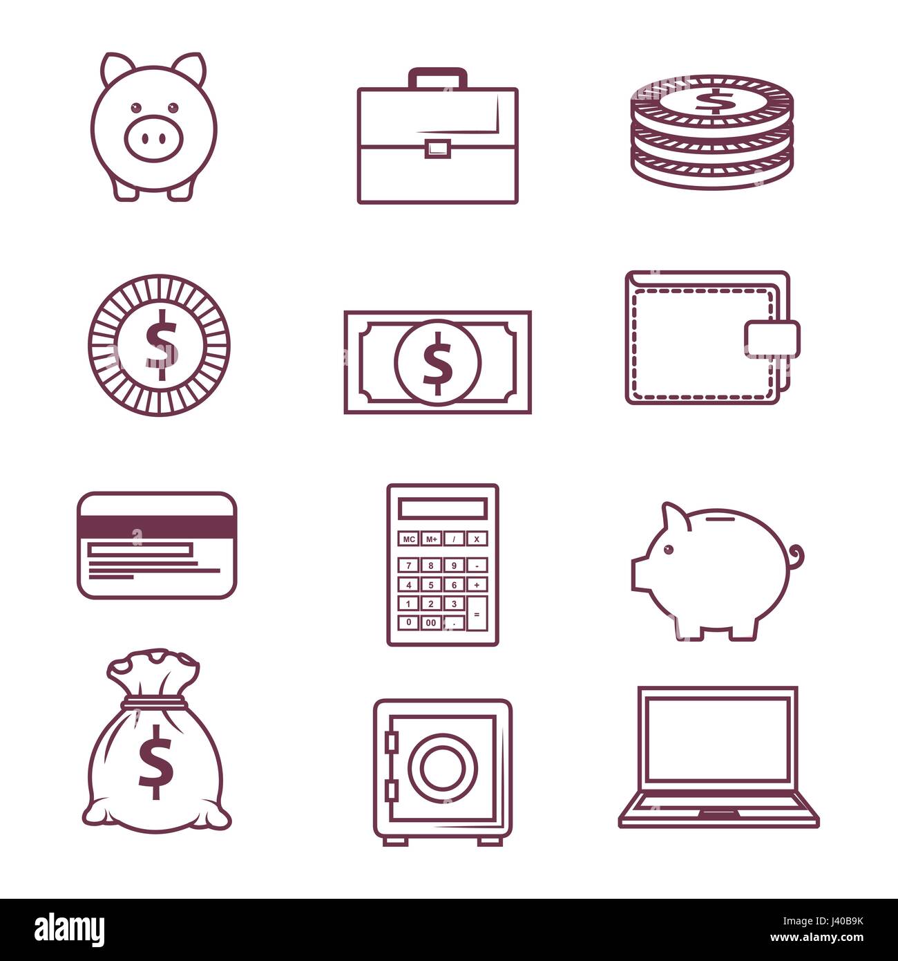 Money-related objects design Stock Vector Image & Art - Alamy
