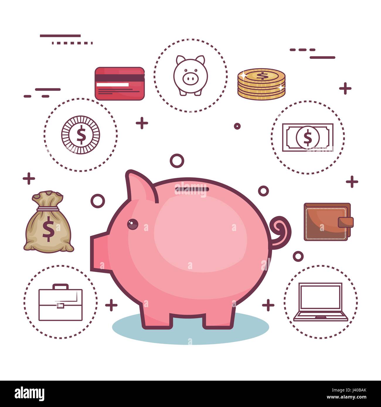 Money-related objects design Stock Vector Image & Art - Alamy