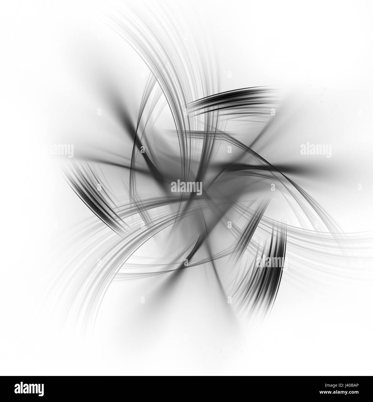 Monochrome abstract fractal illustration for creative design Stock ...