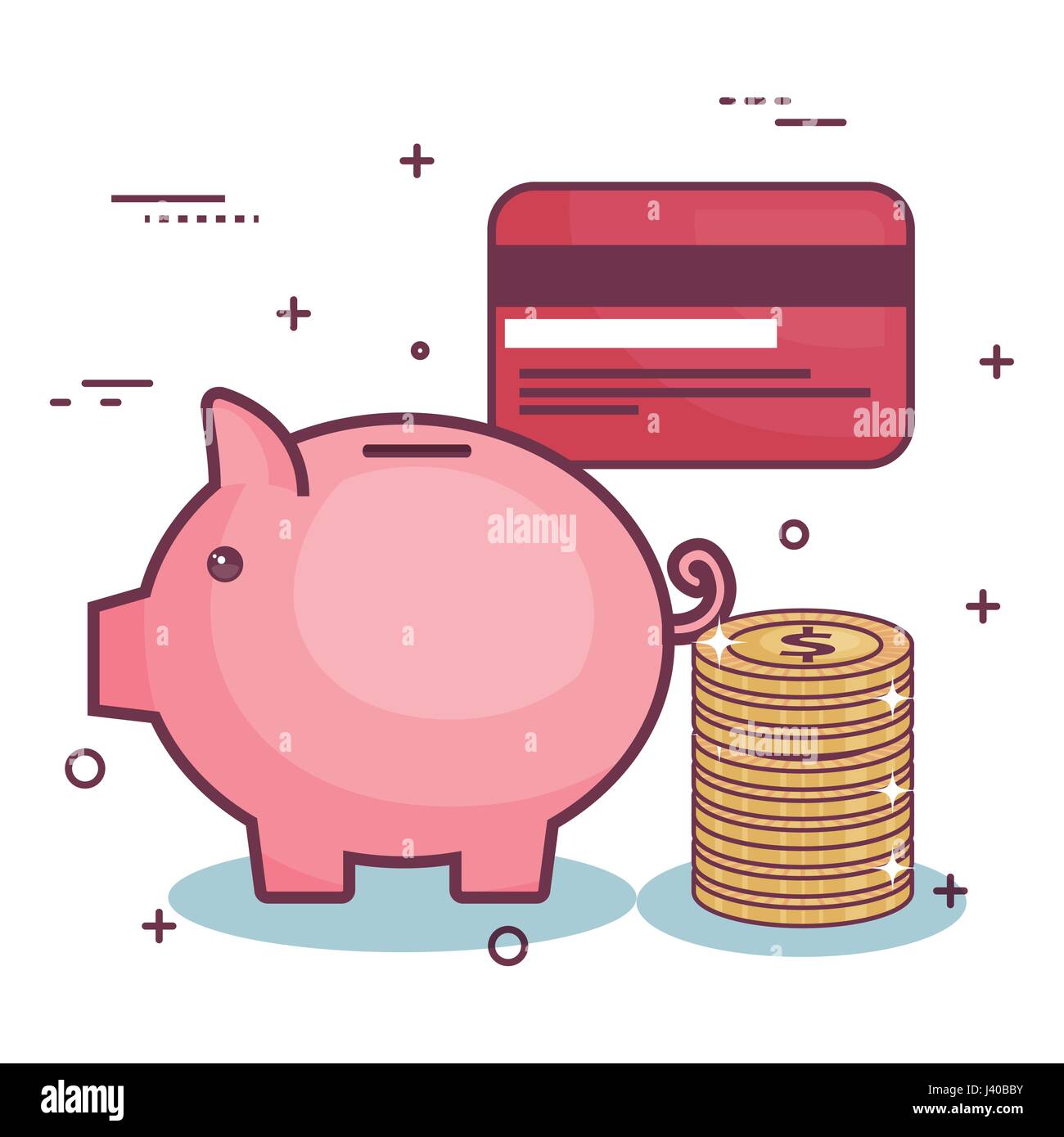 Money related objects design hi-res stock photography and images - Alamy