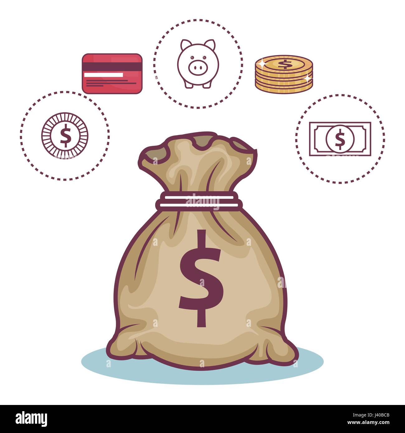 Money-related objects design Stock Vector Image & Art - Alamy