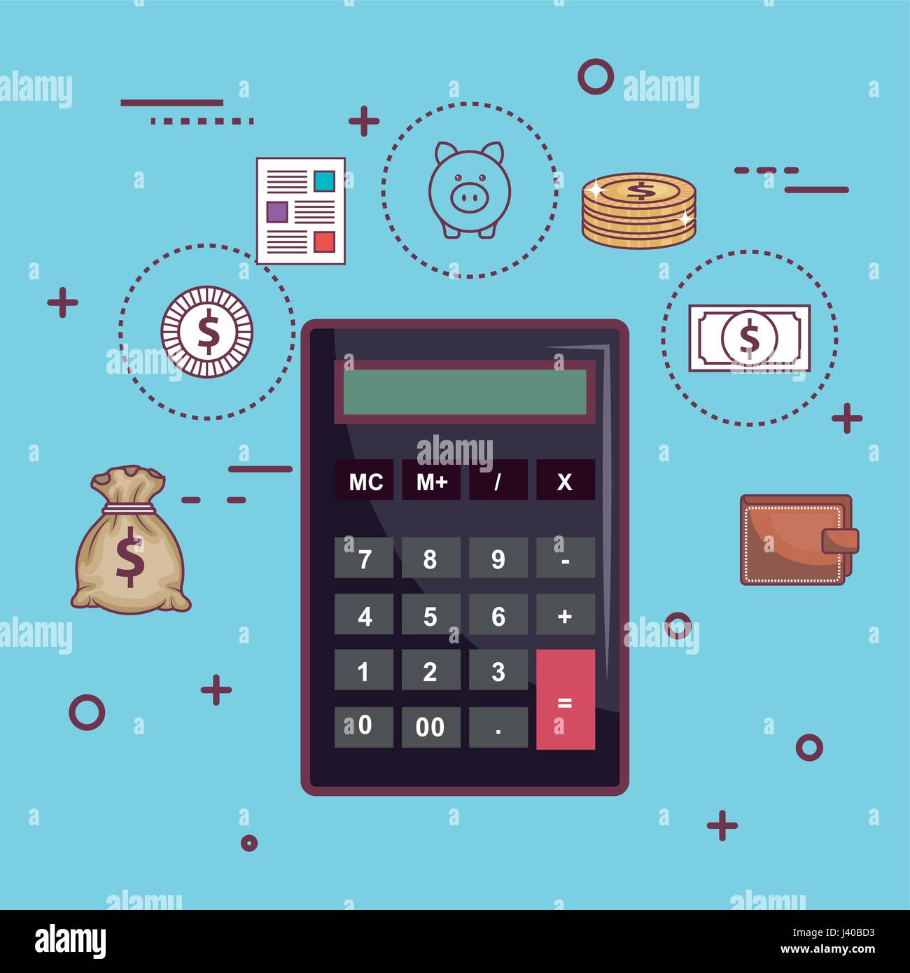 Money related objects design hi-res stock photography and images - Alamy