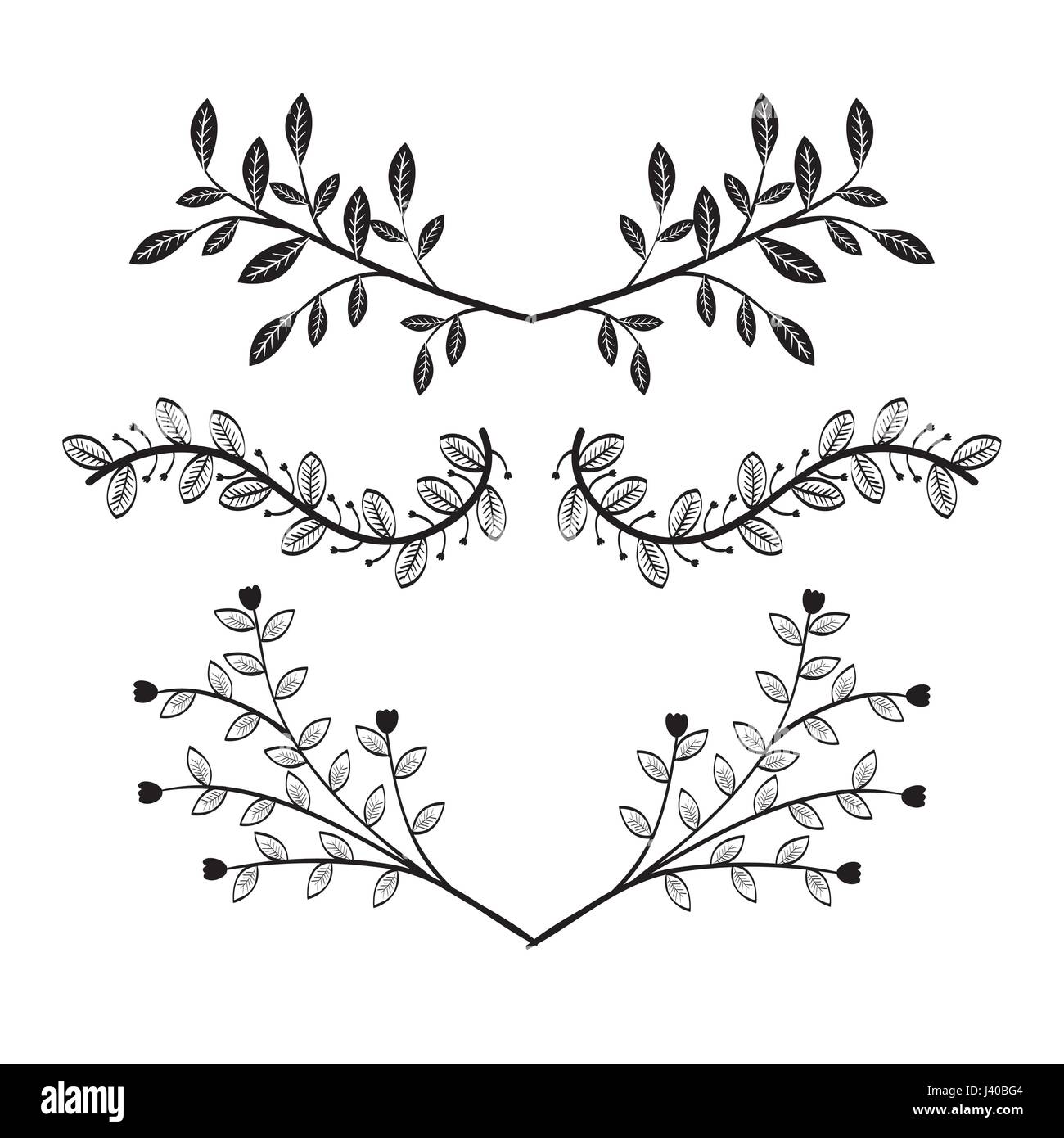 Border with leaves design Stock Vector Image & Art - Alamy