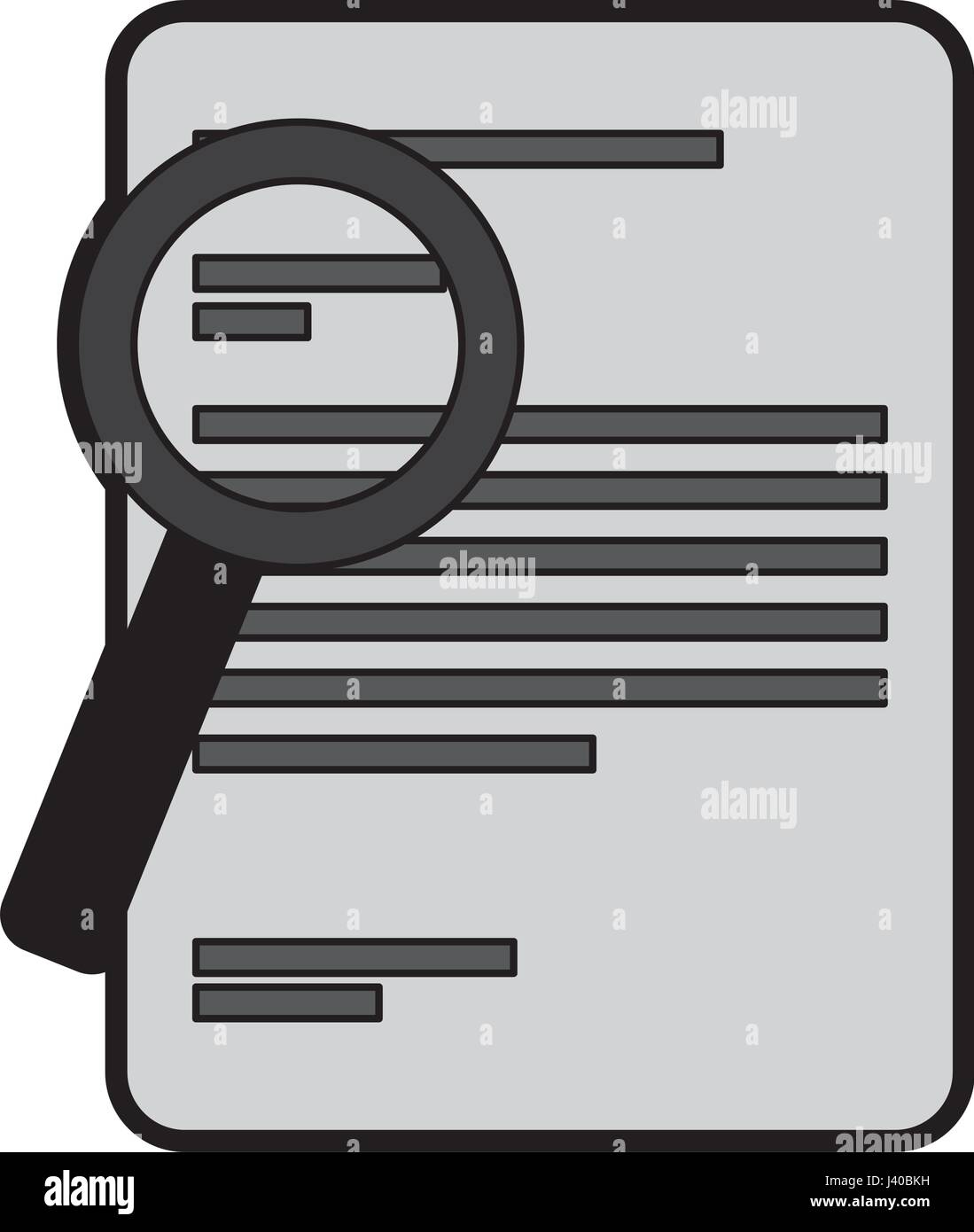 document with magnifying glass isolated icon Stock Vector Image & Art ...