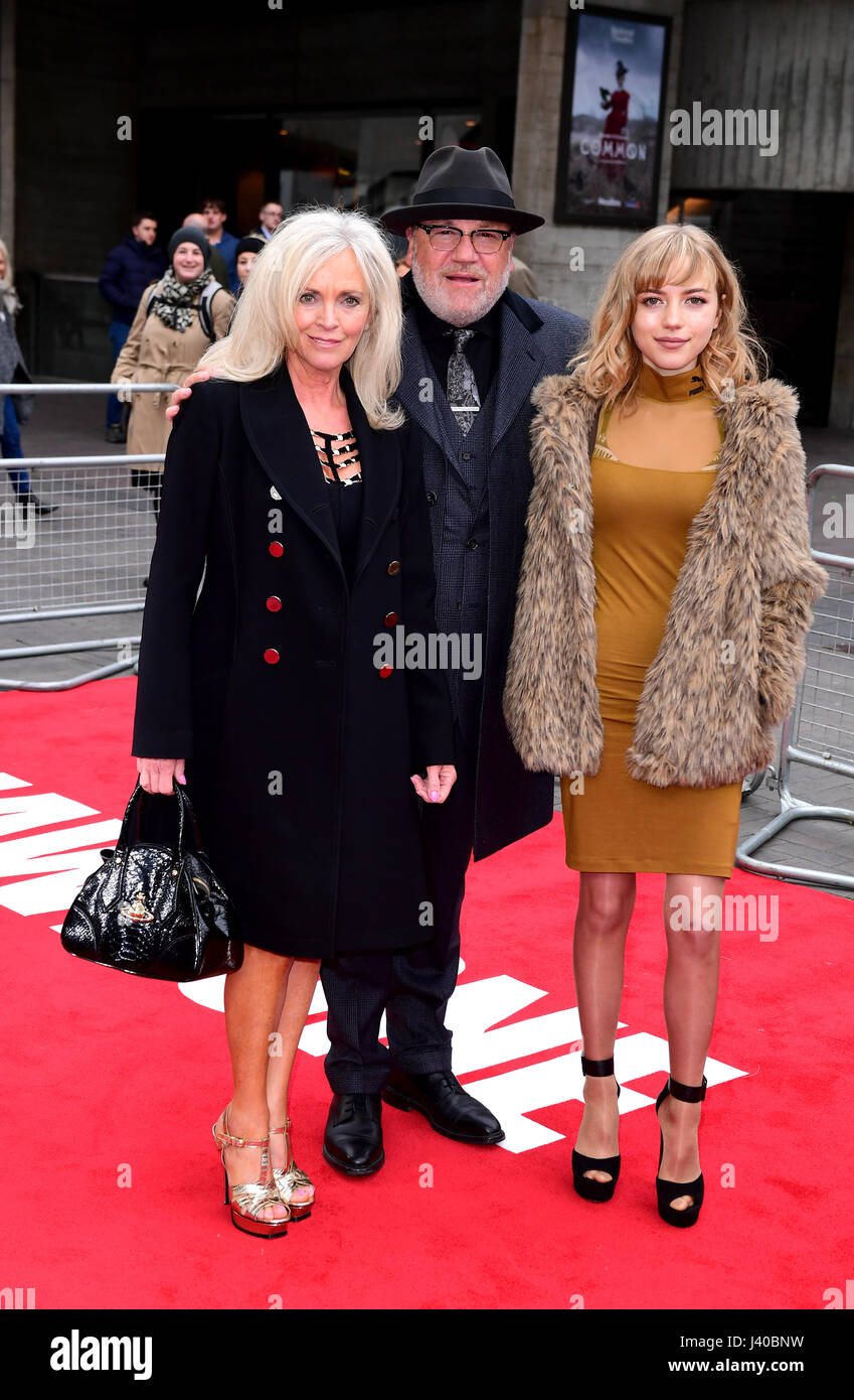 Ray Winstone (centre), Elaine Winstone (left) and Ellie Winstone (right ...