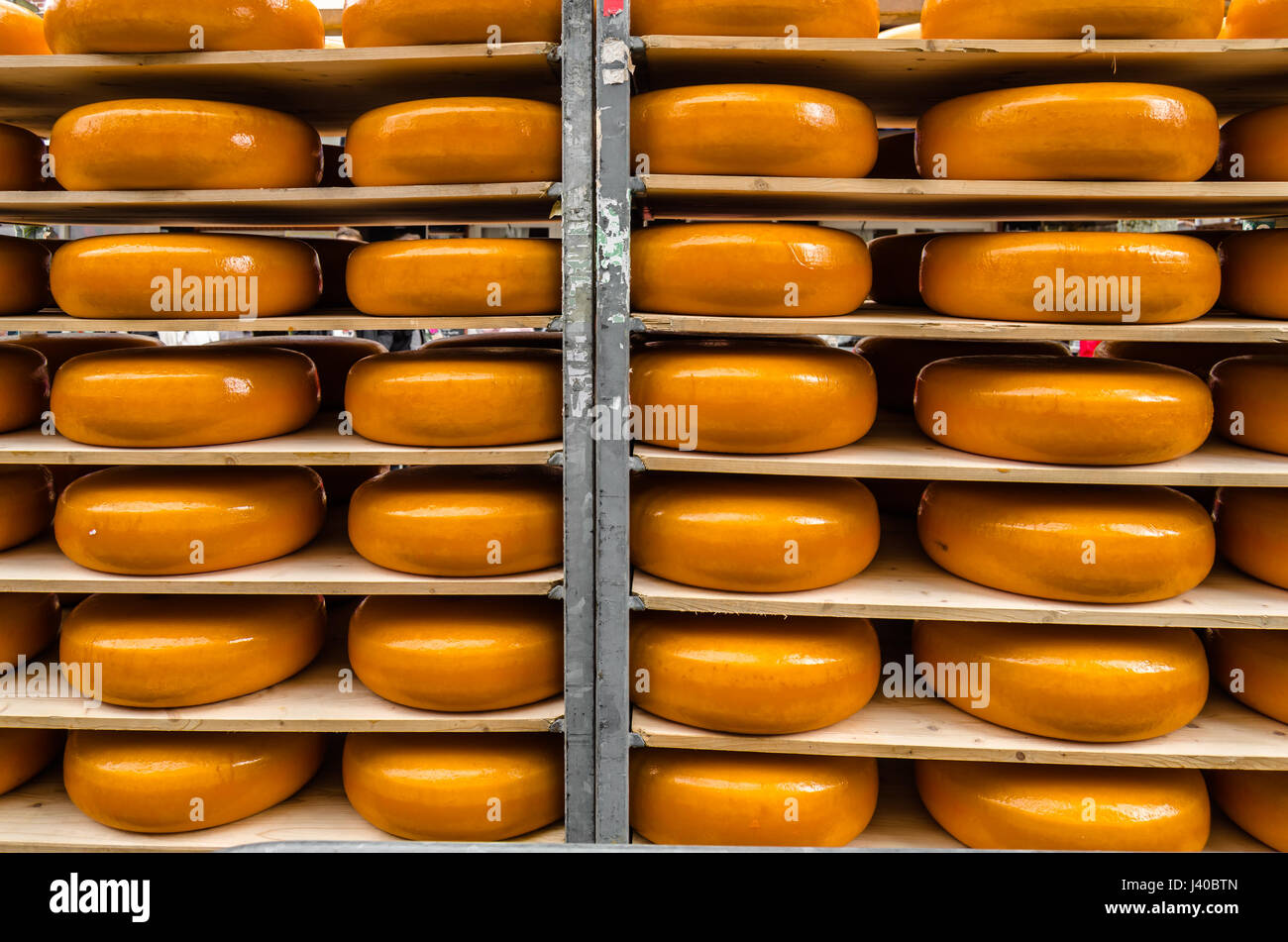 Traditional Dutch cheese market in Alkmaar, the Netherlands Stock Photo ...