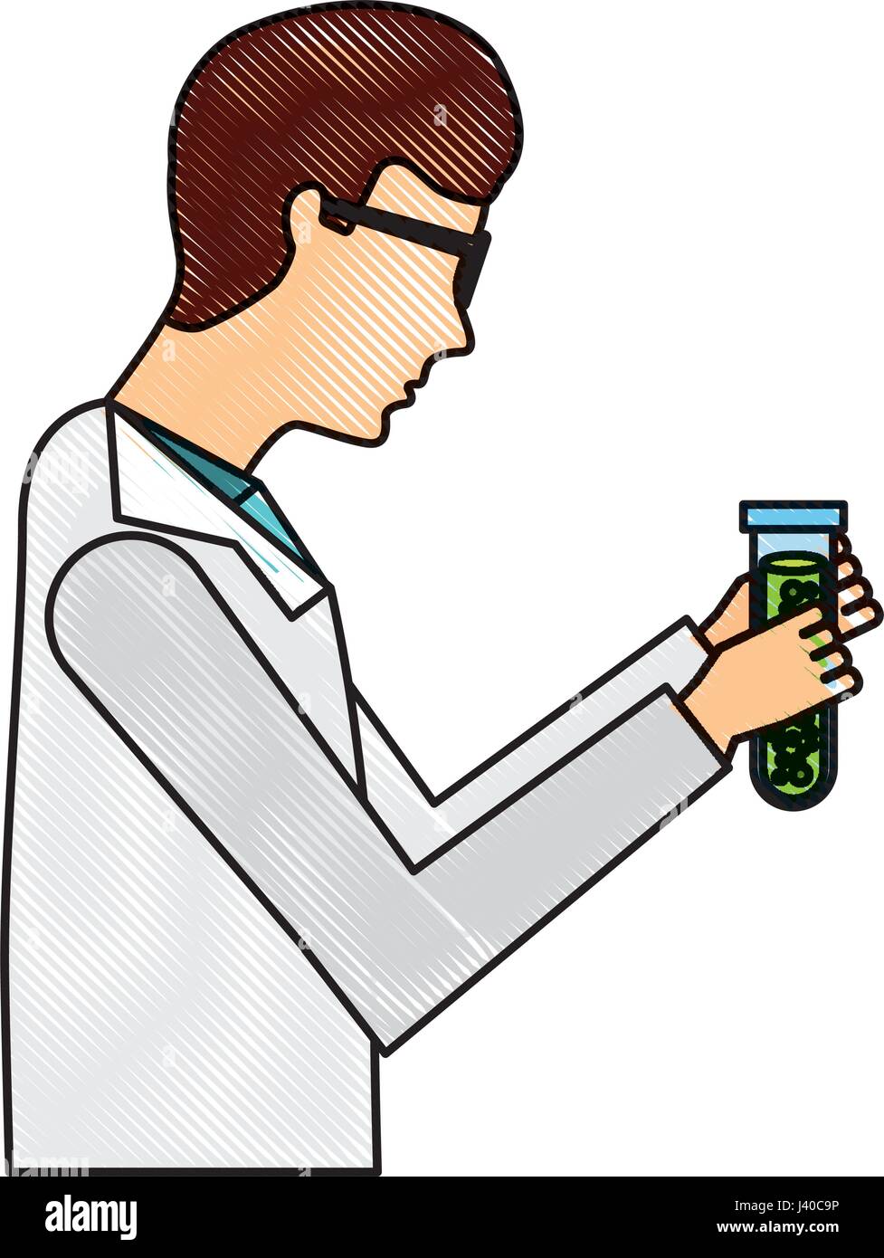 Scientific man avatar icon hi-res stock photography and images - Alamy