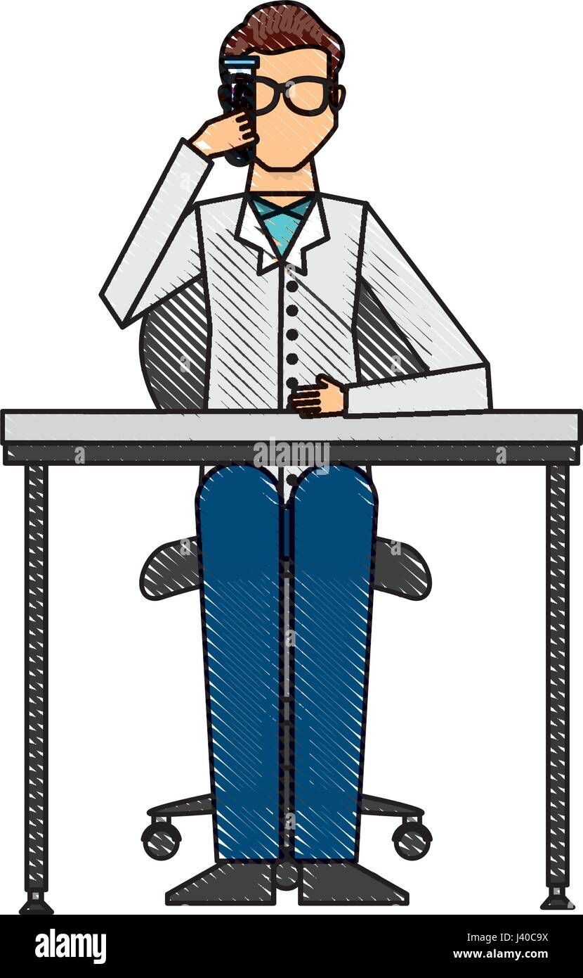 scientific man in workplace avatar icon Stock Vector Image & Art - Alamy