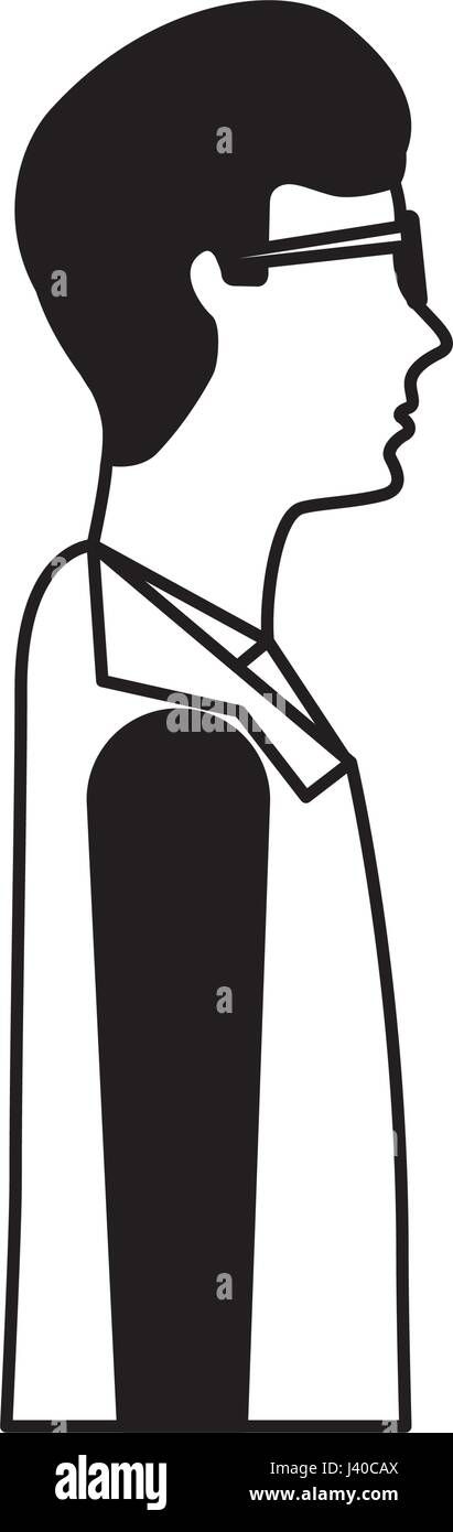 Scientific man avatar icon Stock Vector Images - Alamy