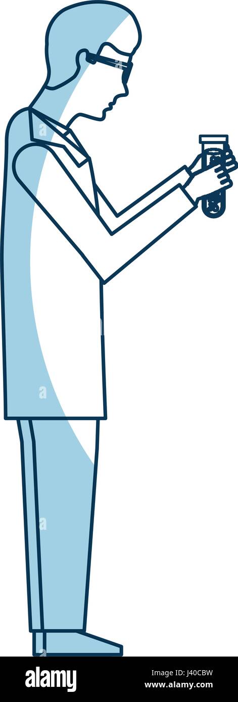 scientific man with tube test avatar icon Stock Vector Image & Art - Alamy