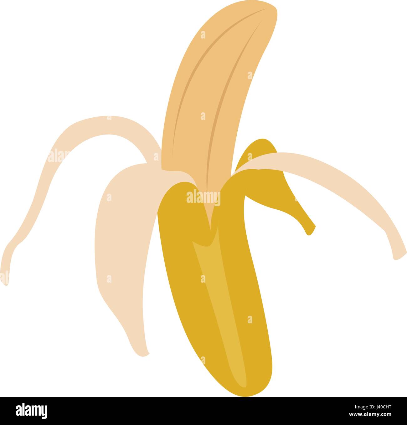 Peeled banana Stock Vector Images - Alamy