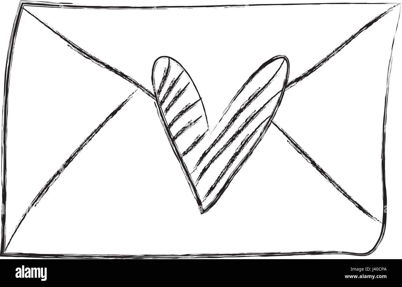 Romantic envelope Black and White Stock Photos & Images - Alamy