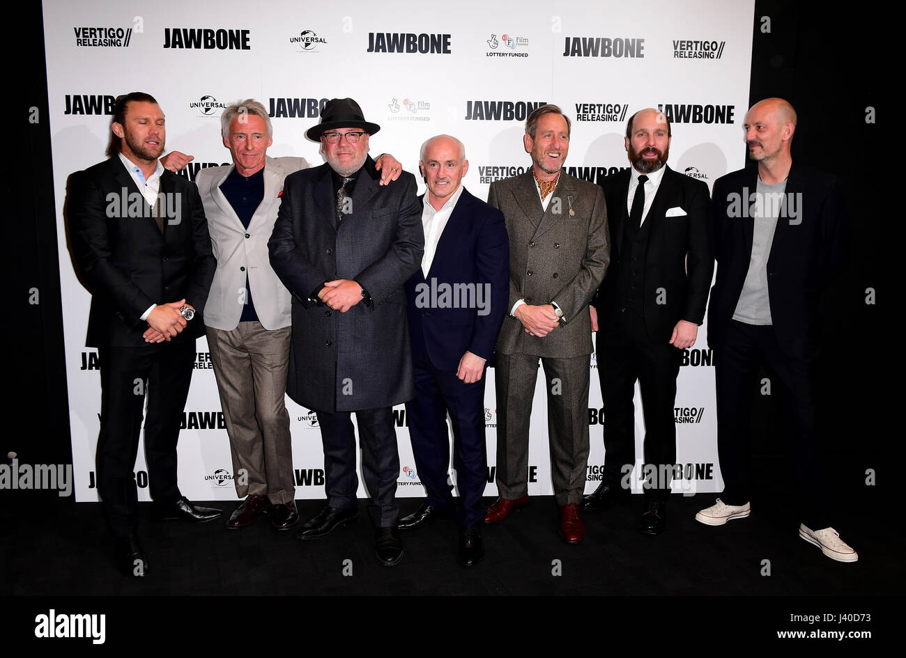 Luke J I Smith (left), Paul Weller (second left), Ray Winstone (centre ...