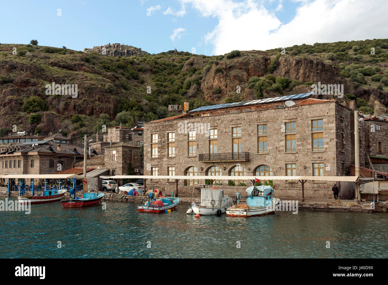 The ancient harbor of the ASSOS.he city was faced to the sea and people ...