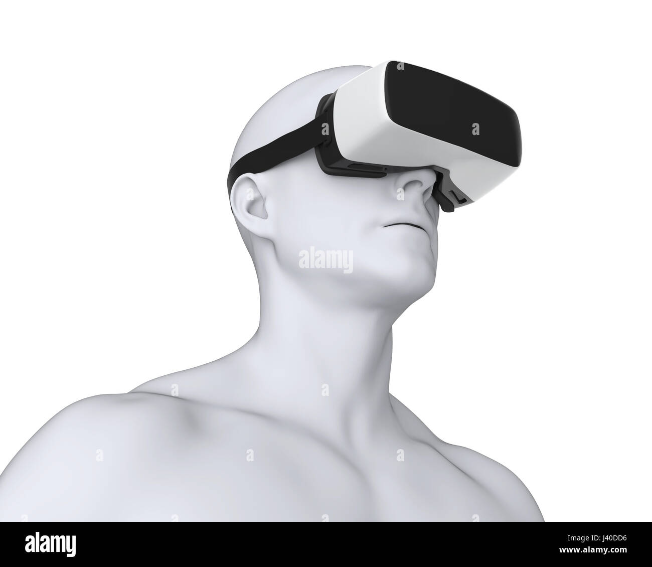 Human Wearing Virtual Reality Headset Stock Photo - Alamy